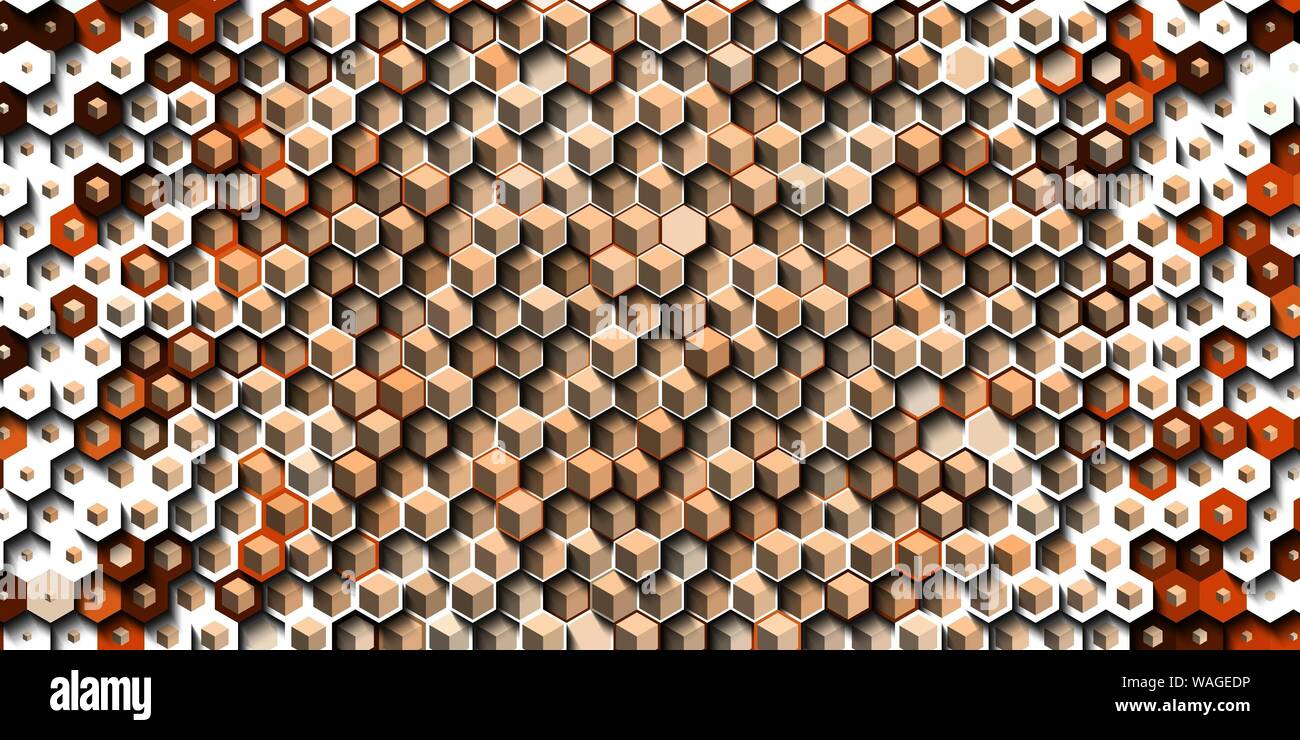 Abstract colorful honeycomb honey seamless pattern hexagon mosaic ...