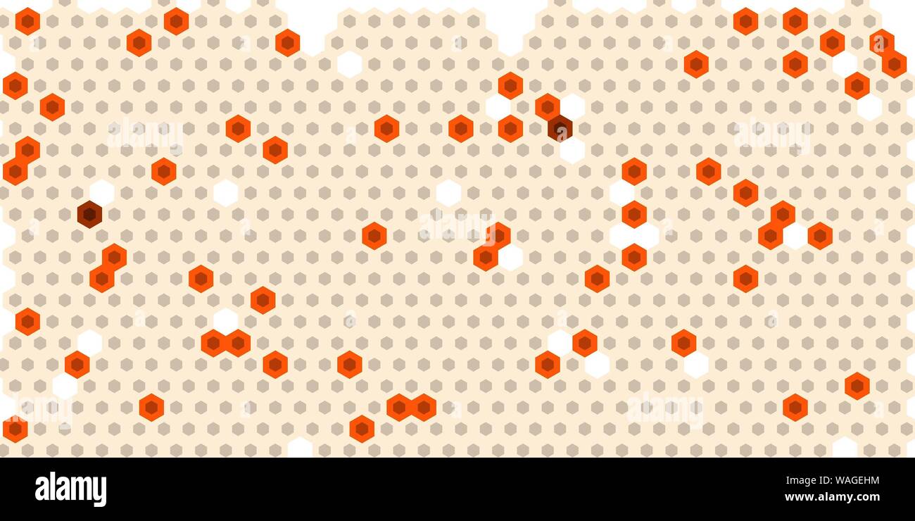 Abstract colorful honeycomb honey seamless pattern hexagon mosaic ...