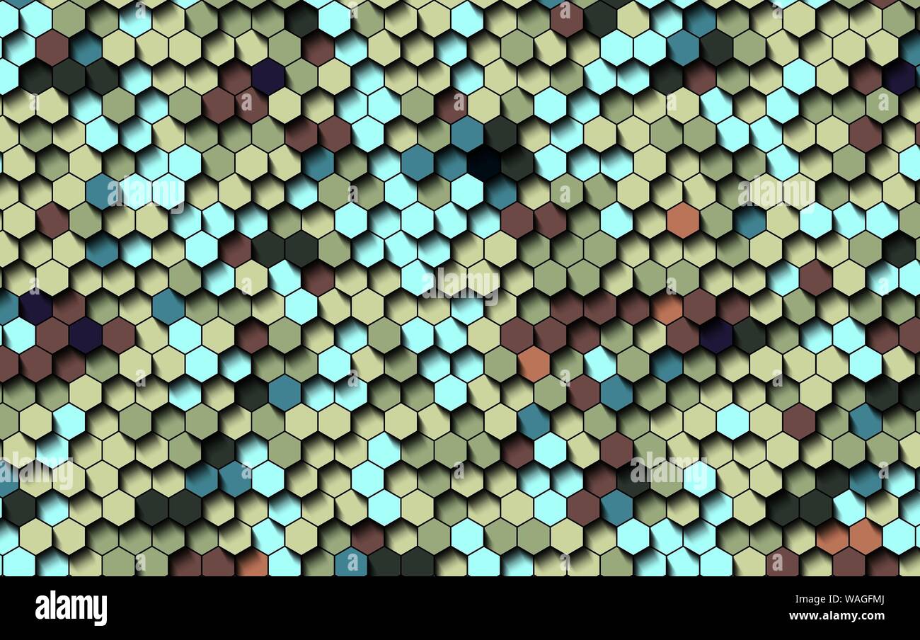 Abstract colorful honeycomb honey seamless pattern hexagon mosaic ...