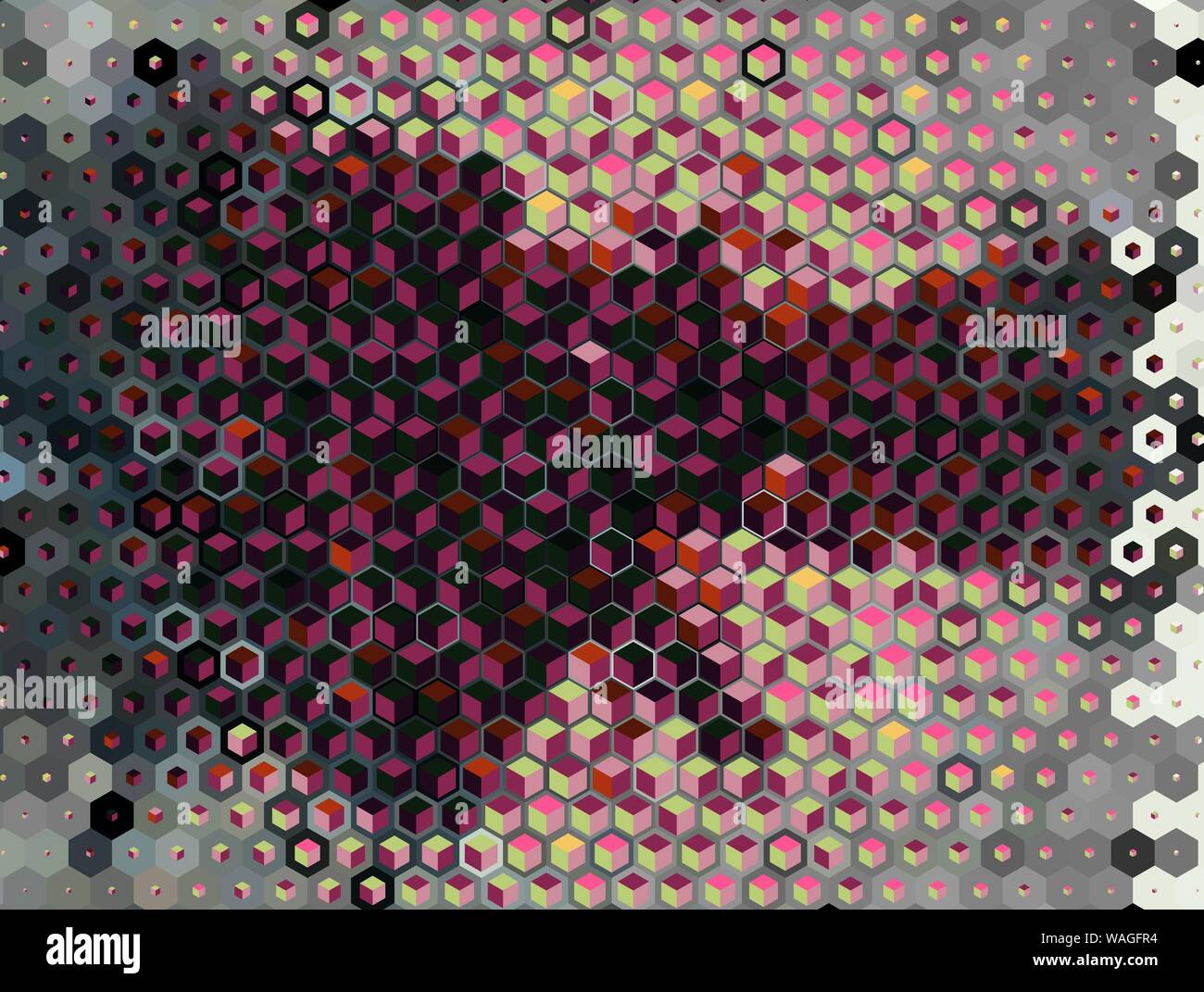 Abstract colorful honeycomb honey seamless pattern hexagon mosaic ...