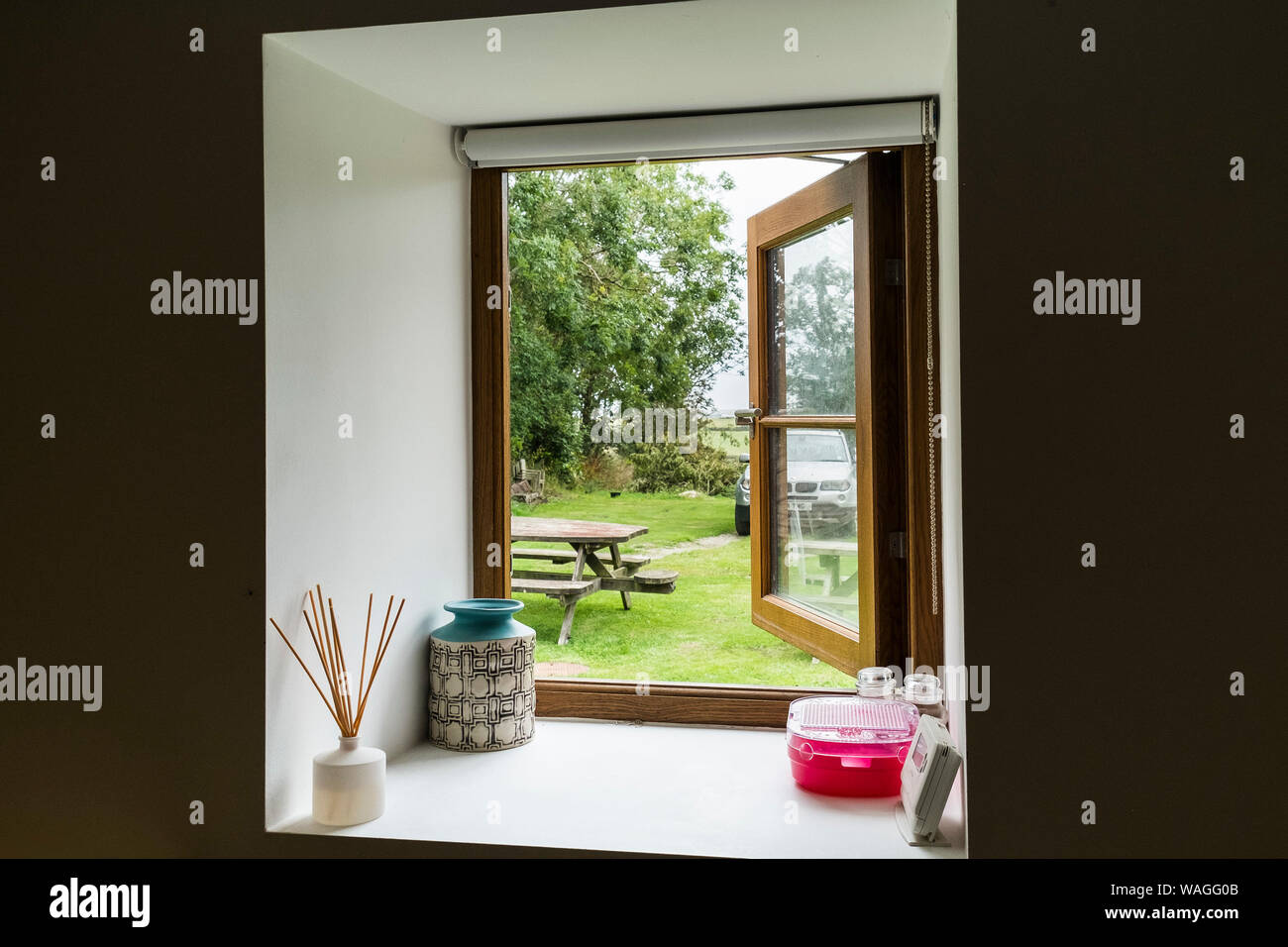 A view through an open double glazed window Stock Photo - Alamy