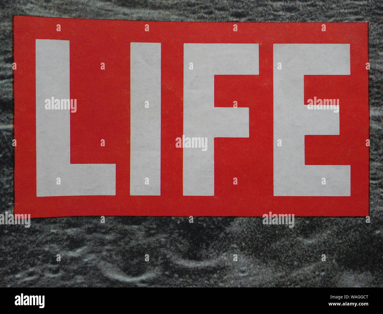 NEW YORK, USA - CIRCA AUGUST 2019: Life magazine header sign Stock ...