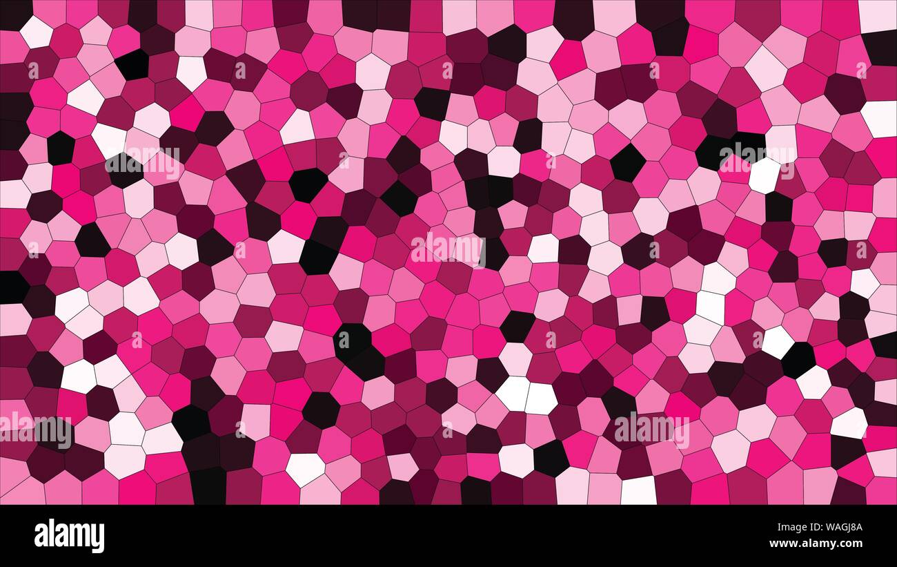 Stained glass colorful voronoi, vector eps abstract. Irregular cells ...