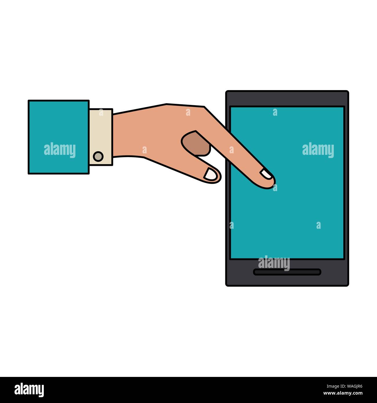 technology hardware smartphone device cartoon Stock Vector Image & Art ...