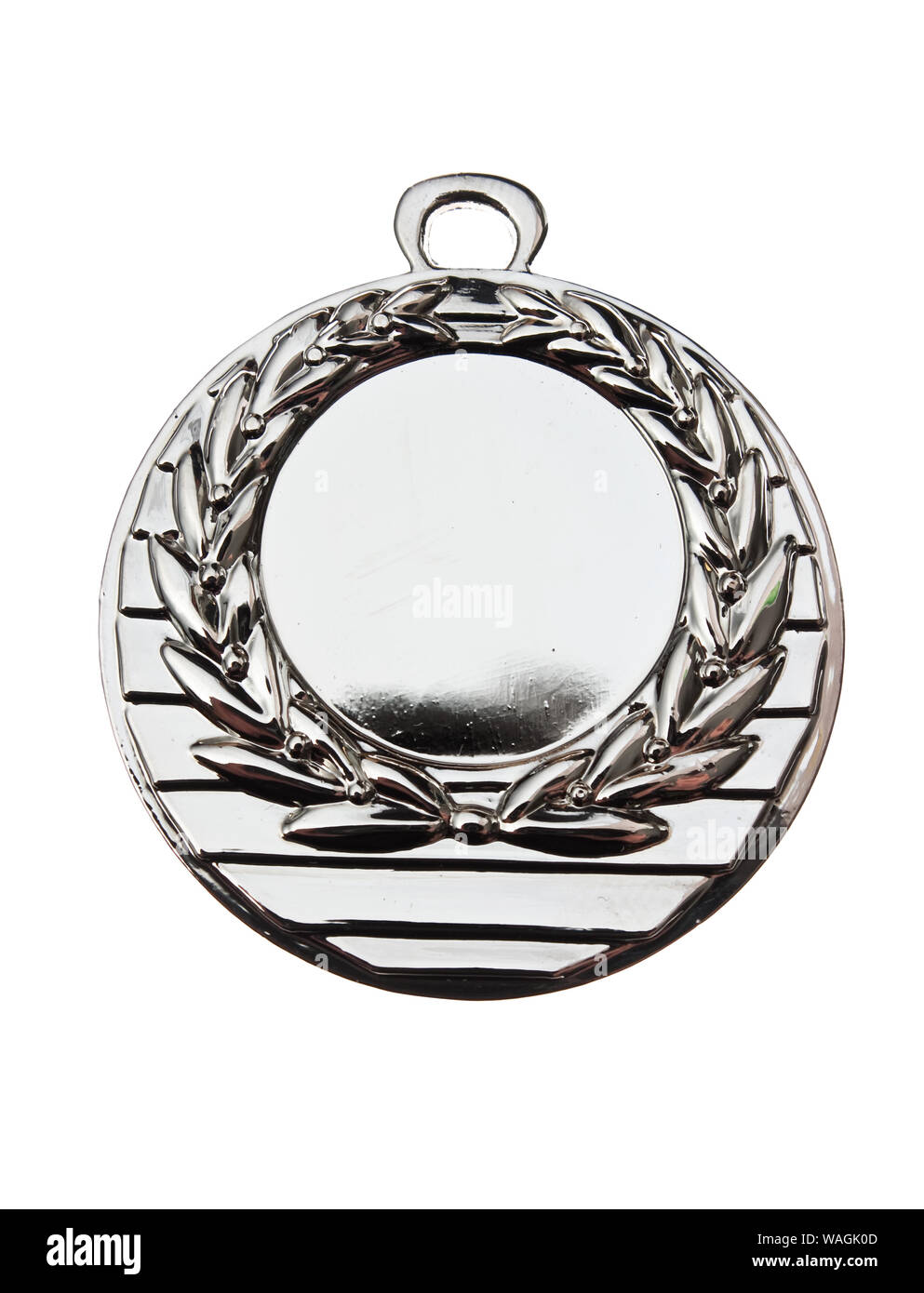 Silver Medal isolated on white background Stock Photo - Alamy
