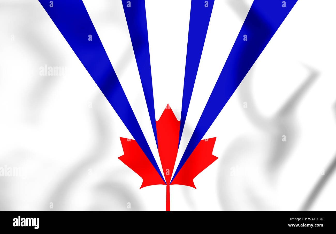 3D Flag of Vaughan (Ontario province), Canada. 3D Illustration Stock ...