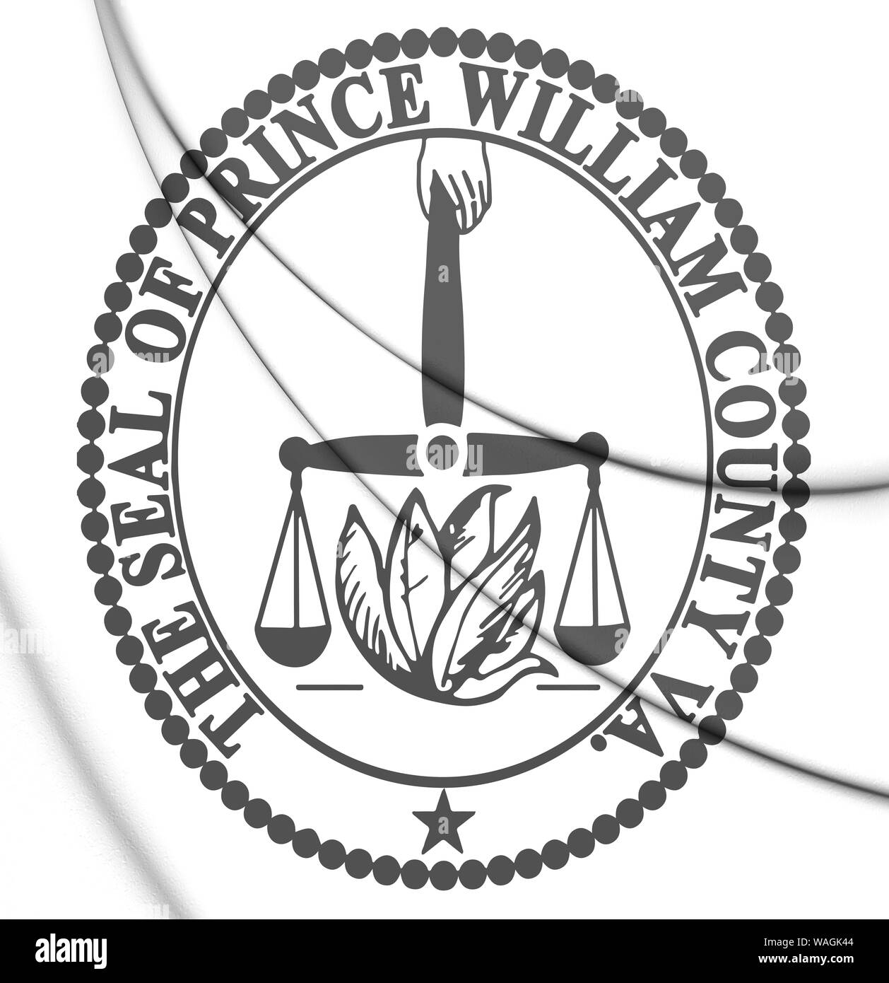 Virginia flag waving Cut Out Stock Images & Pictures - Alamy