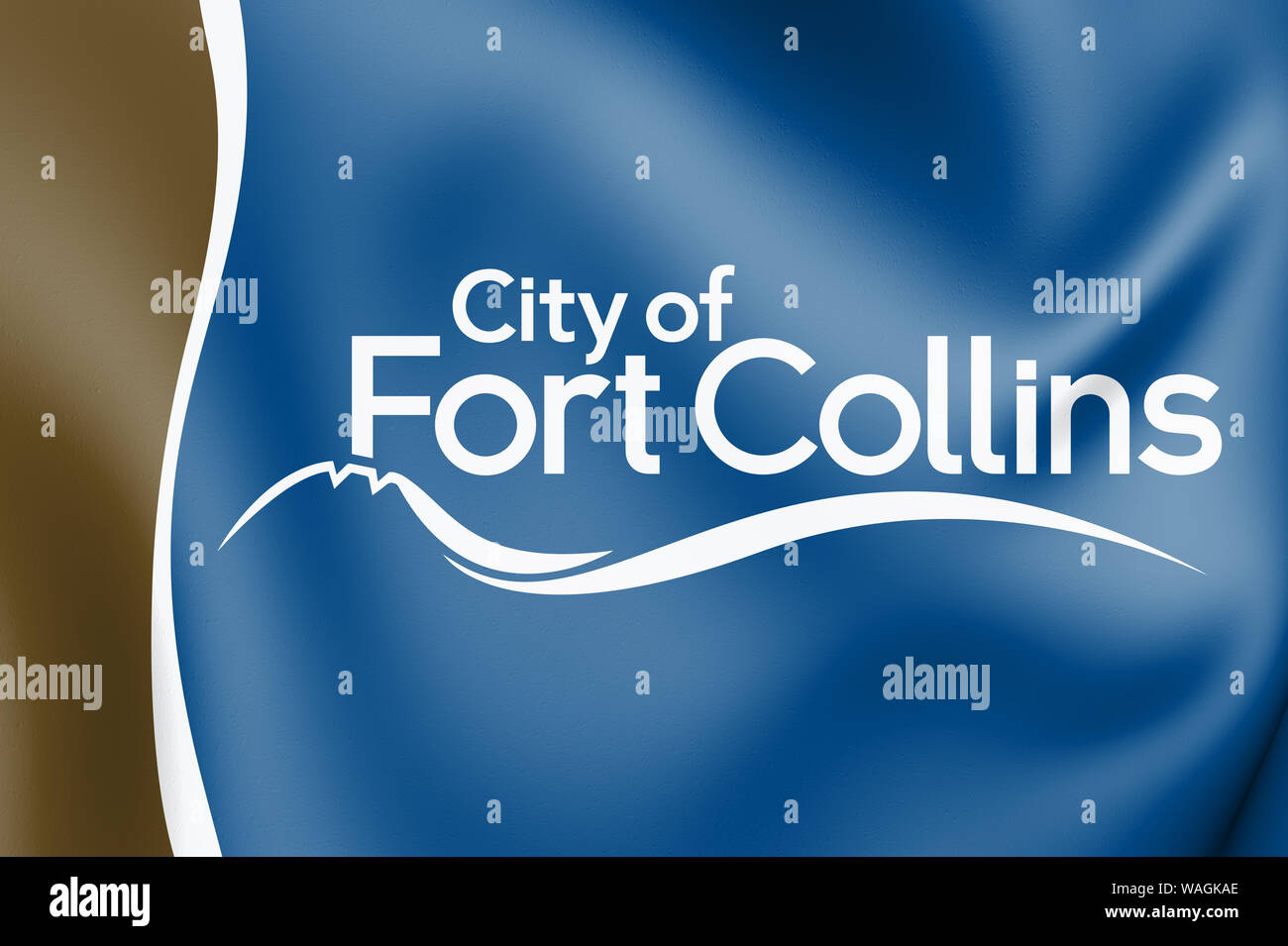 3D Flag of Fort Collins (Colorado), USA. 3D Illustration Stock Photo ...