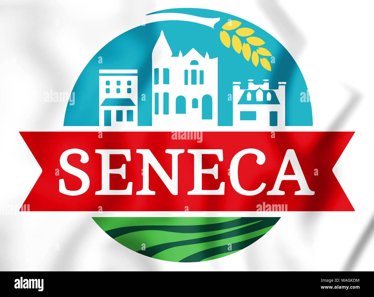 3D Emblem of Seneca (Kansas), USA. 3D Illustration Stock Photo - Alamy