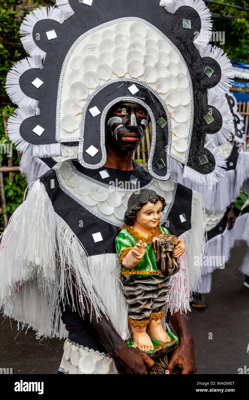 Young People In Colourful Costume Take Part In A Street Procession ...