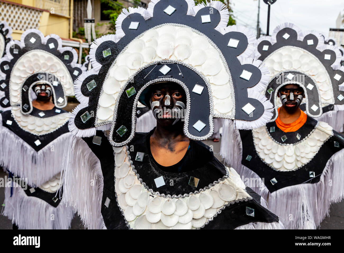 Young People In Colourful Costume Take Part In A Street Procession ...