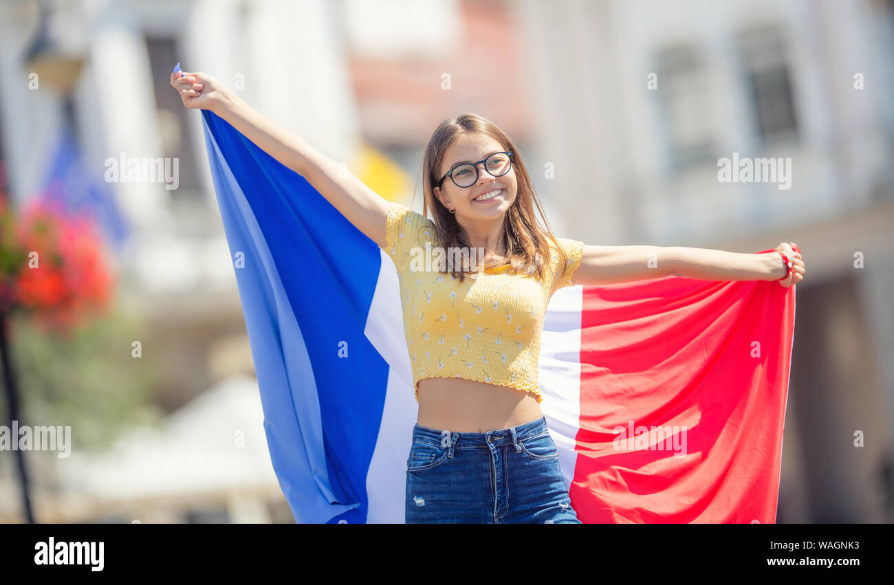 French Flag Girl