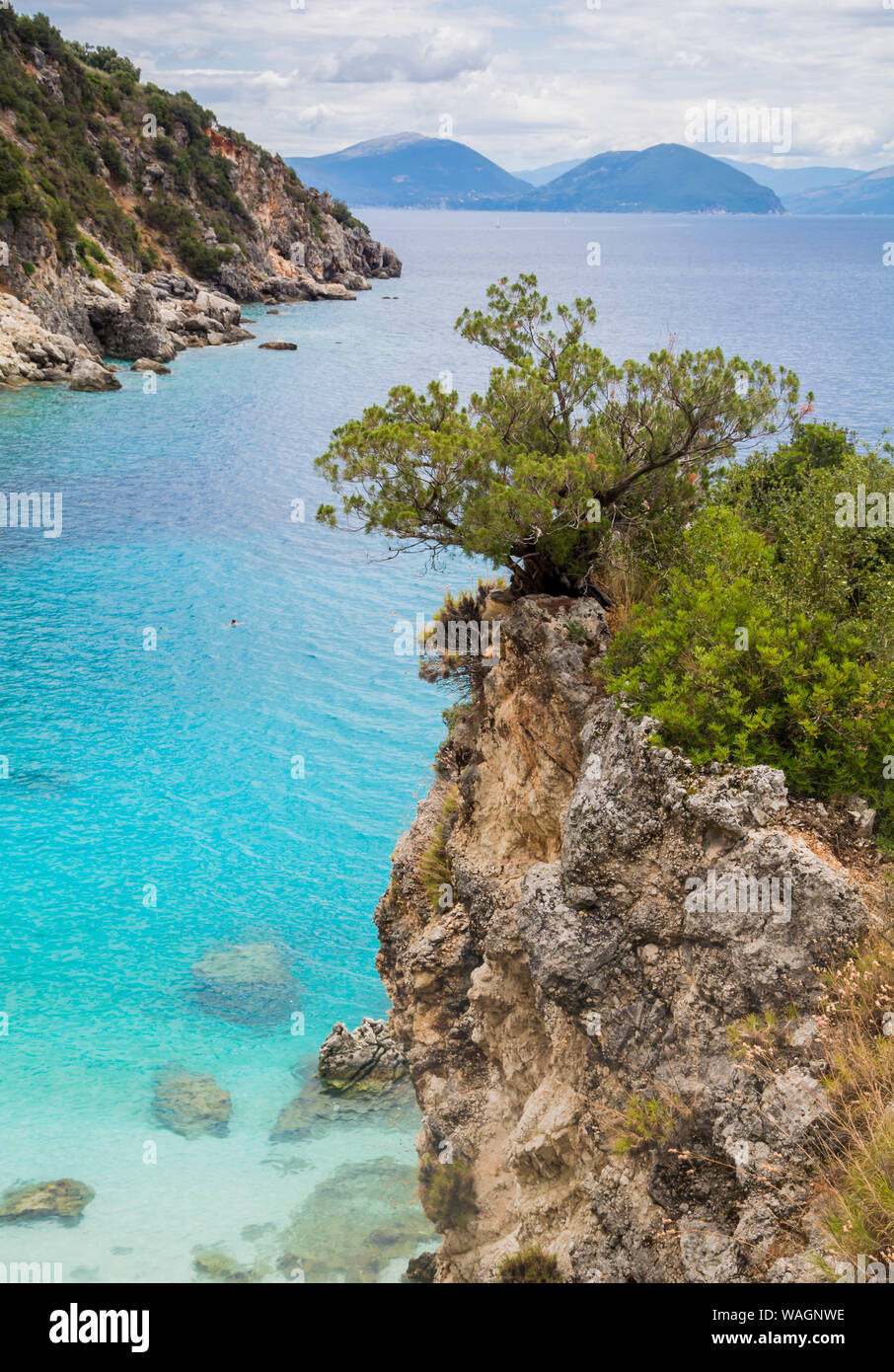 Agiofili beach in Lefkada,Greece. Relaxing summer vacation Stock Photo ...