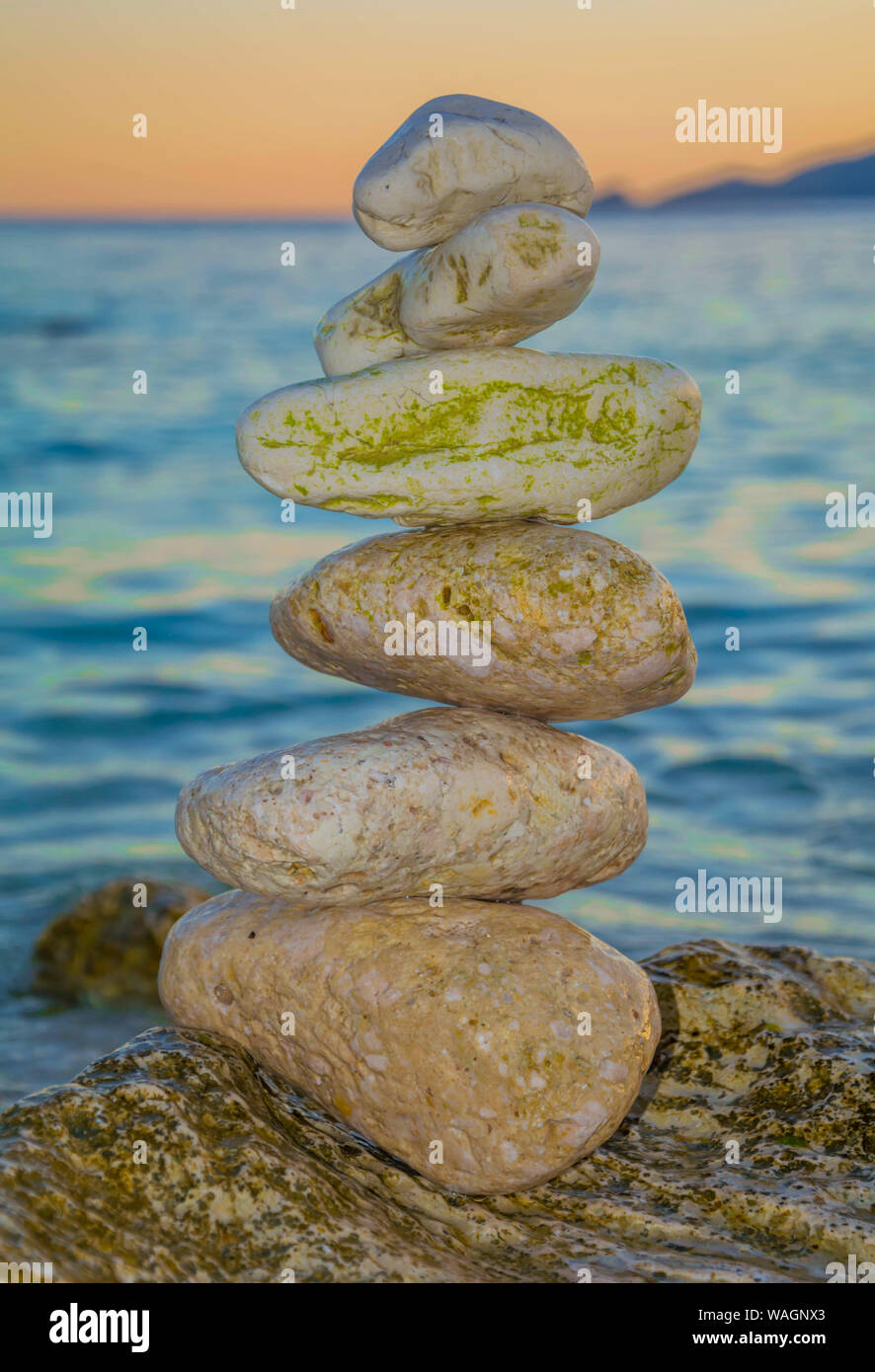 White Stone stacked together Stock Photo - Alamy