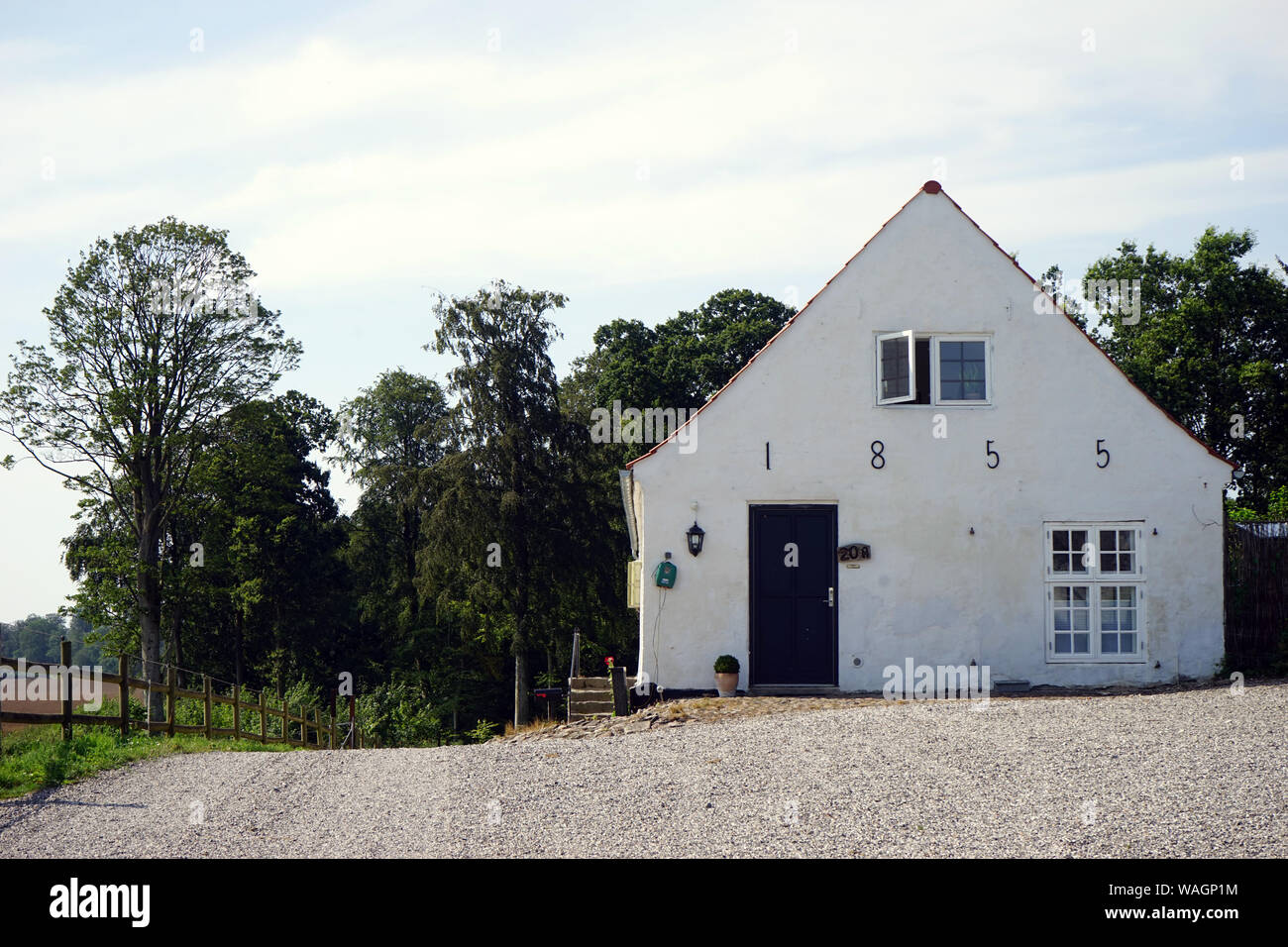 Old building 1855 in Denmark Stock Photo - Alamy