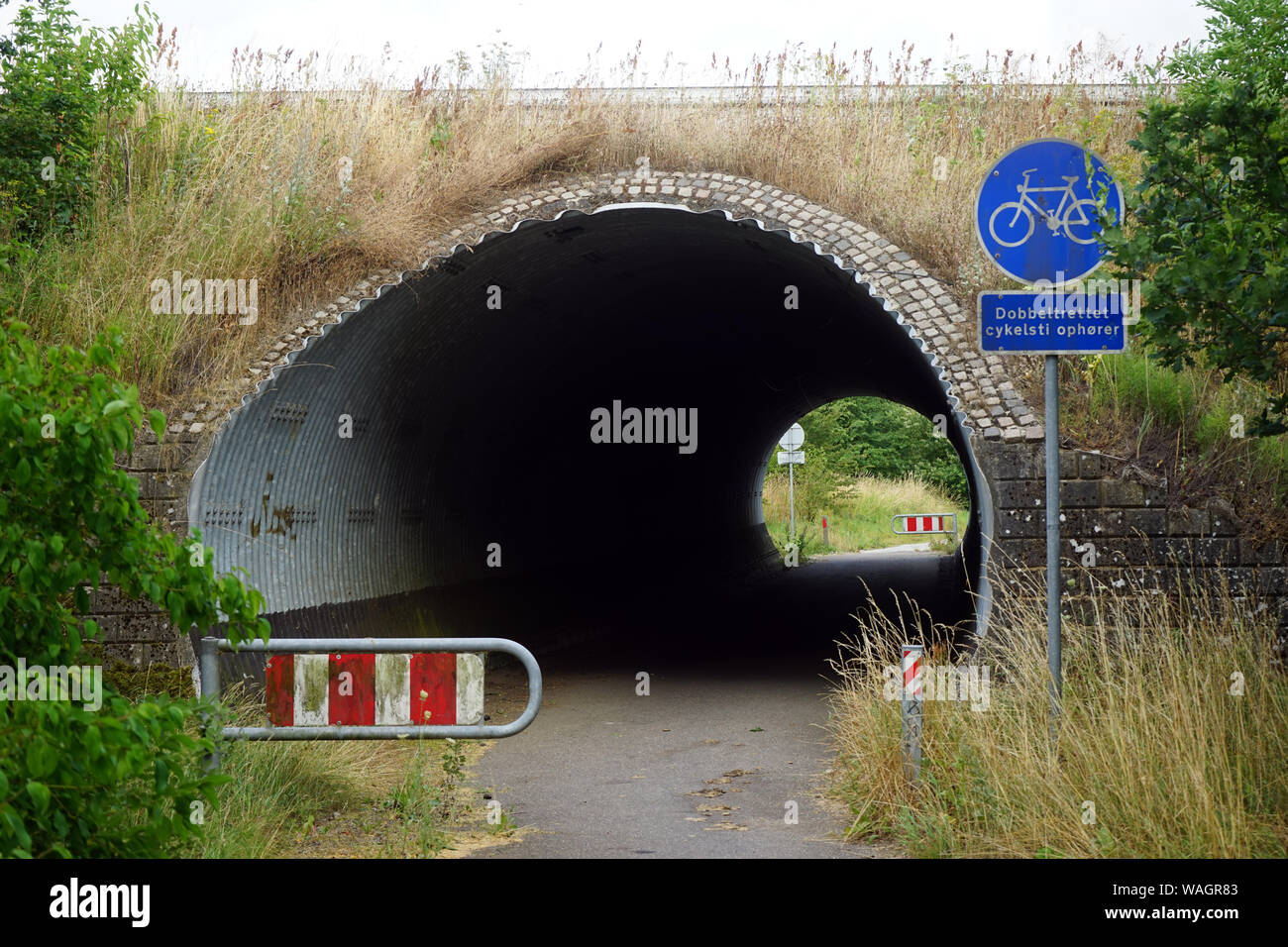 Tunnel under road in Denmark Stock Photo - Alamy