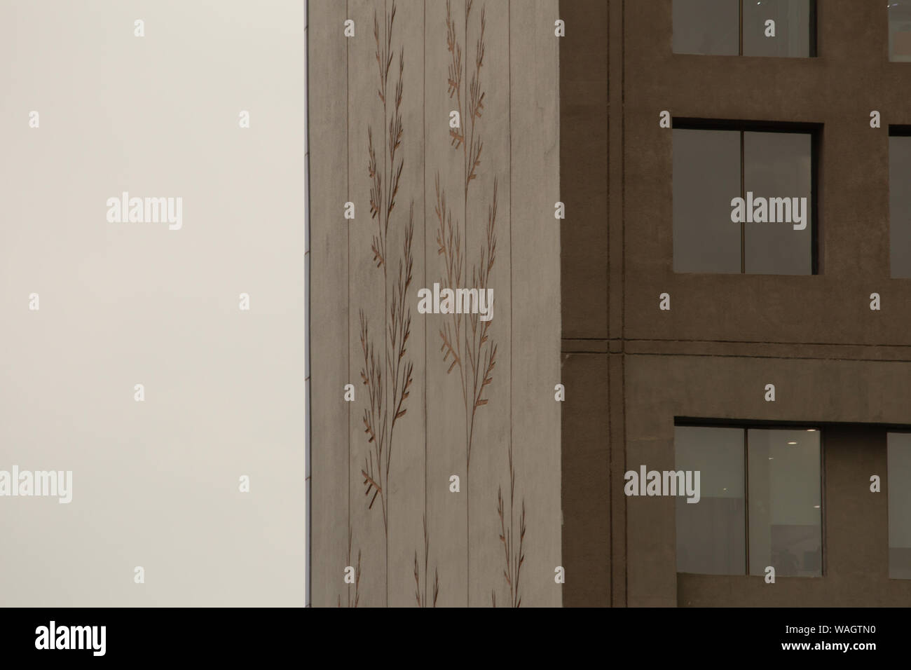 View of building front, side and the background sky Stock Photo - Alamy