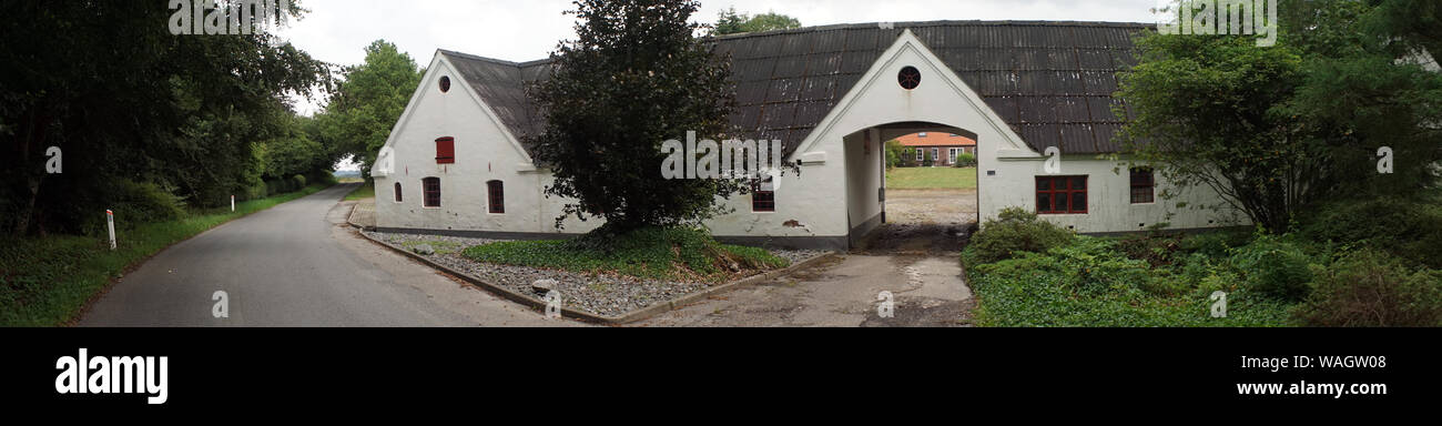 Panorama of old farmhouse in Denmark Stock Photo - Alamy