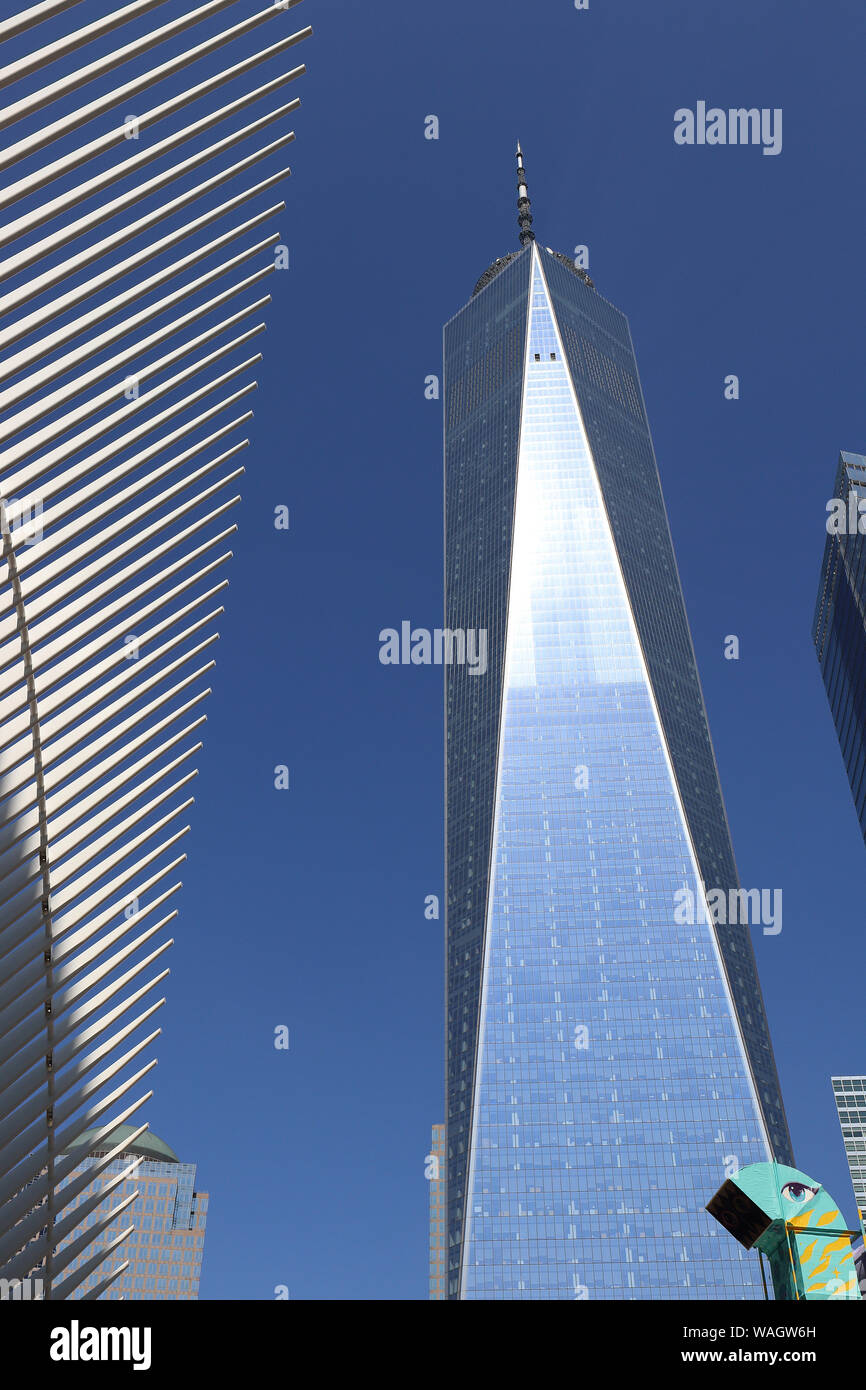 New York - Circa August 2019: One World Trade Center, also known as the ...