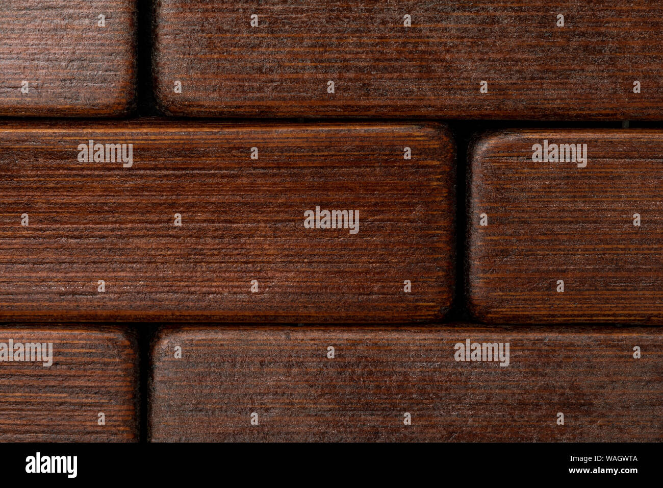 Dark wood texture in the shape of small rectangles (collection of ...