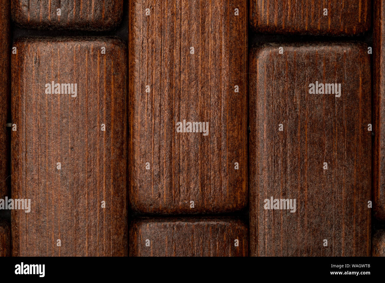 Dark wood texture in the shape of small rectangles (collection of ...