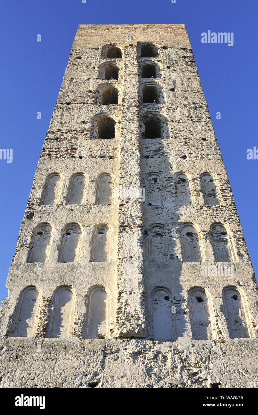 The mudejar San Nicolás tower in Coca, Segovia. Spain Stock Photo - Alamy