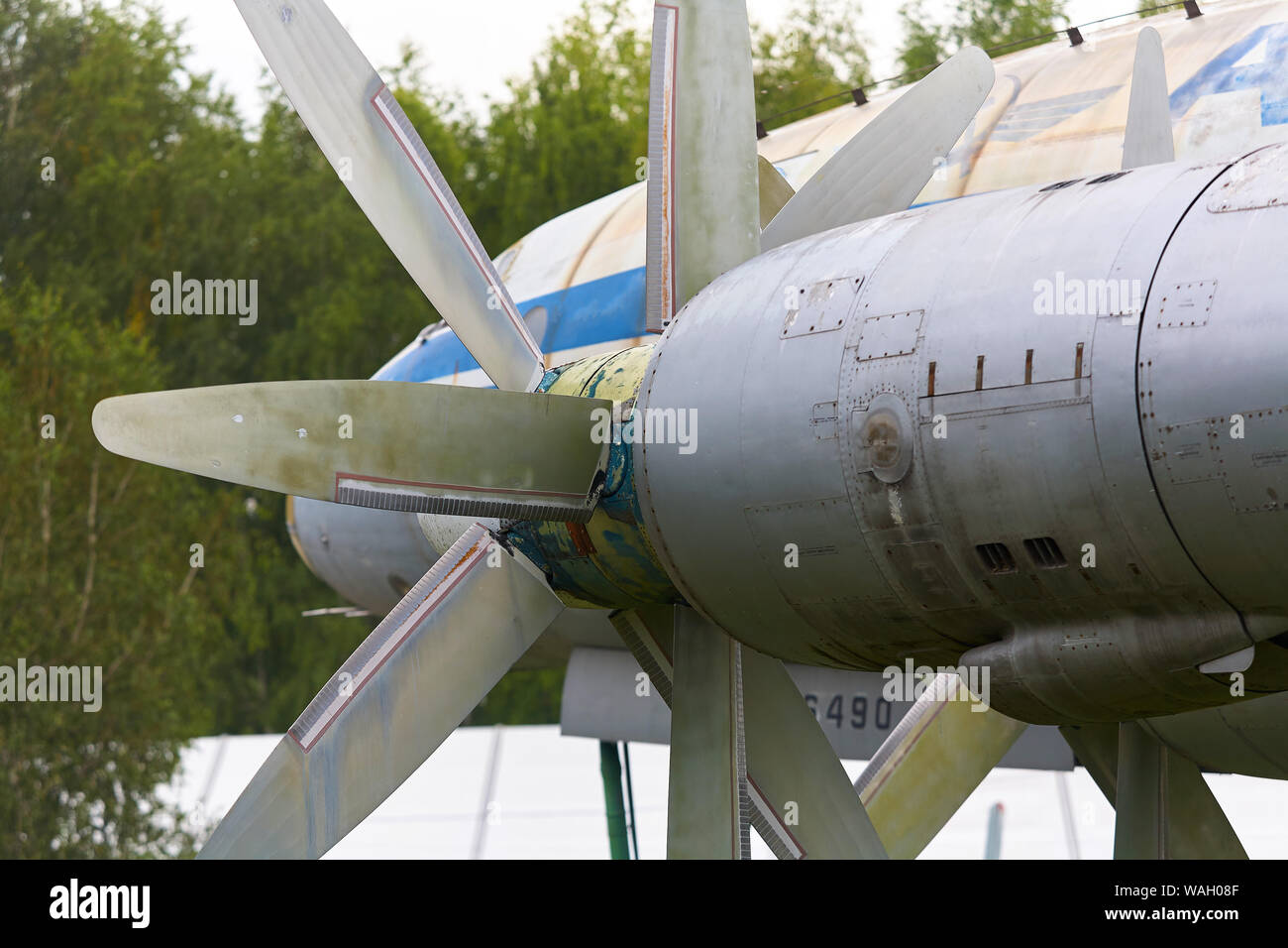 Elements of the old Soviet military plane close-up Stock Photo - Alamy