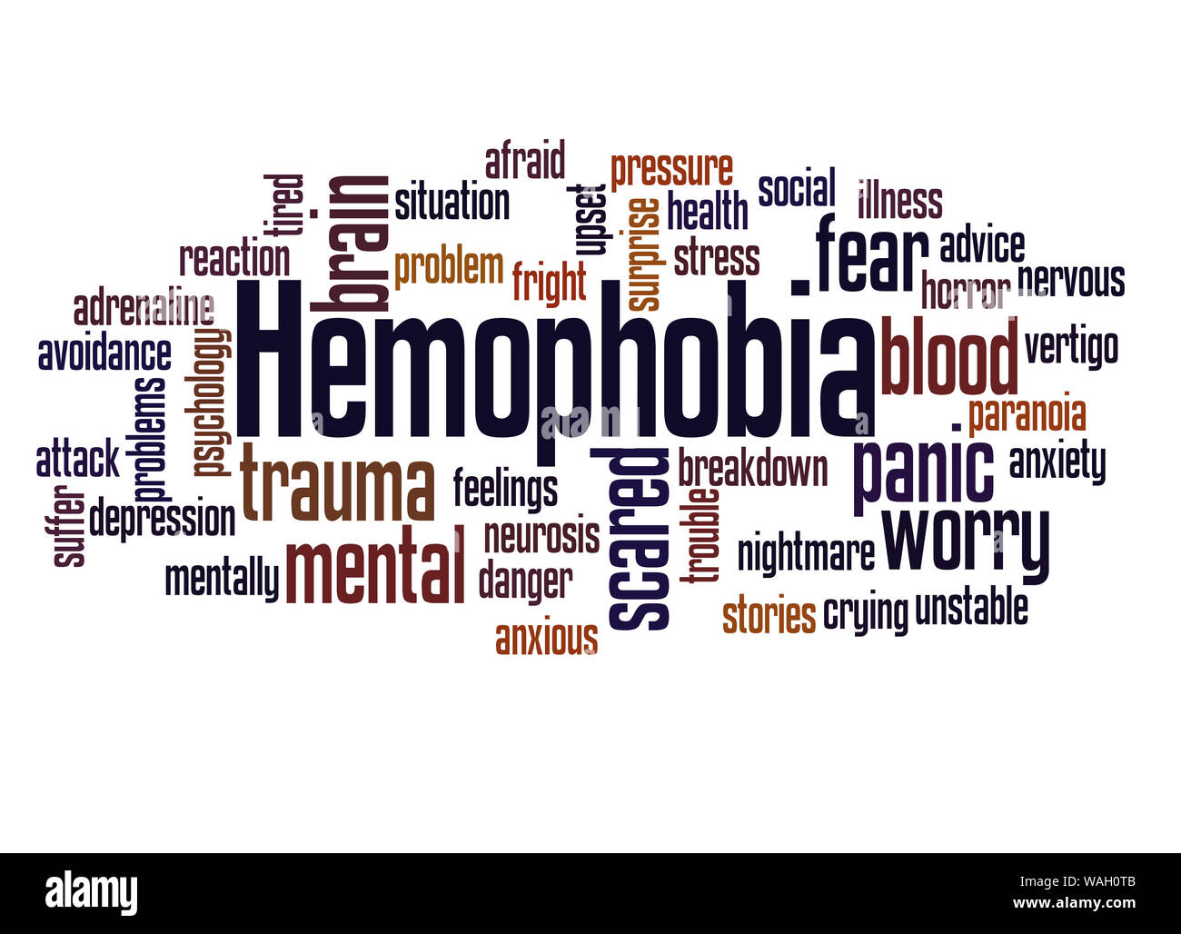 Fear word cloud concept afraid hi-res stock photography and images - Alamy
