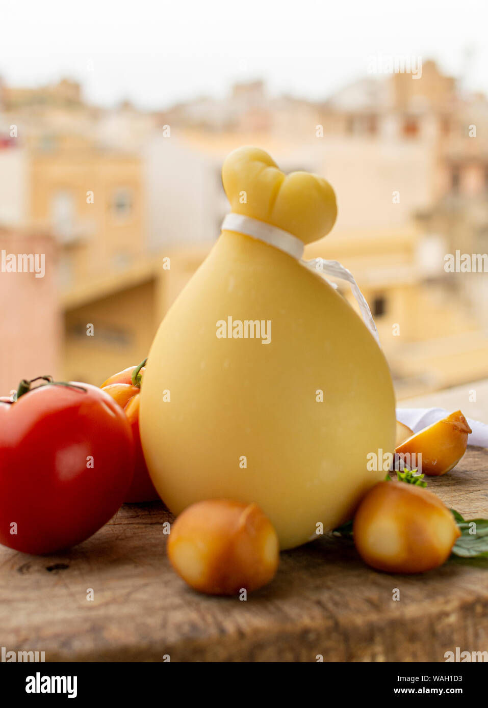 Cheese collection, Italian provolone caciocavallo aged and smoked ...