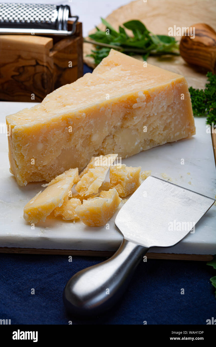 Cheese collection, One piece of Italian original aged Parmesan cheese ...