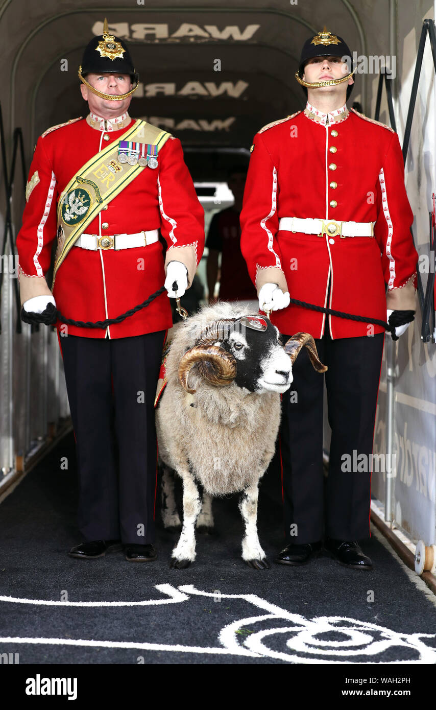Ram mascot Private Derby during the Sky Bet Championship match at Pride ...