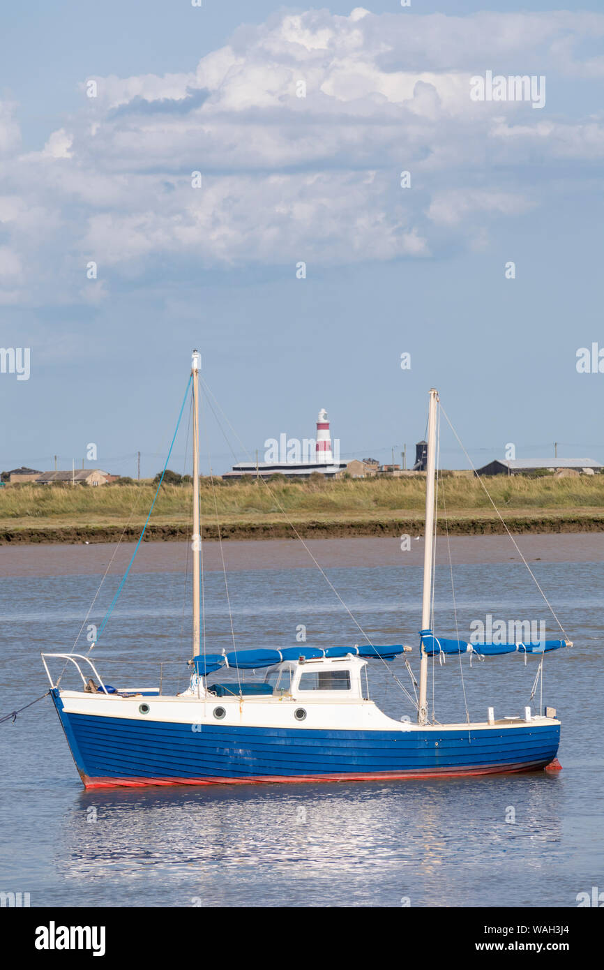 Boating on the River Ore at Orford looking across to Orfordness,nature ...
