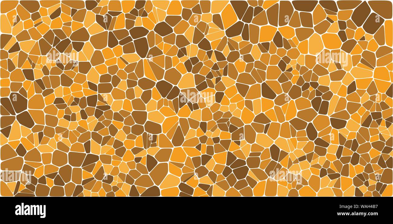 Stained glass colorful voronoi with fillet, vector abstract. Irregular ...