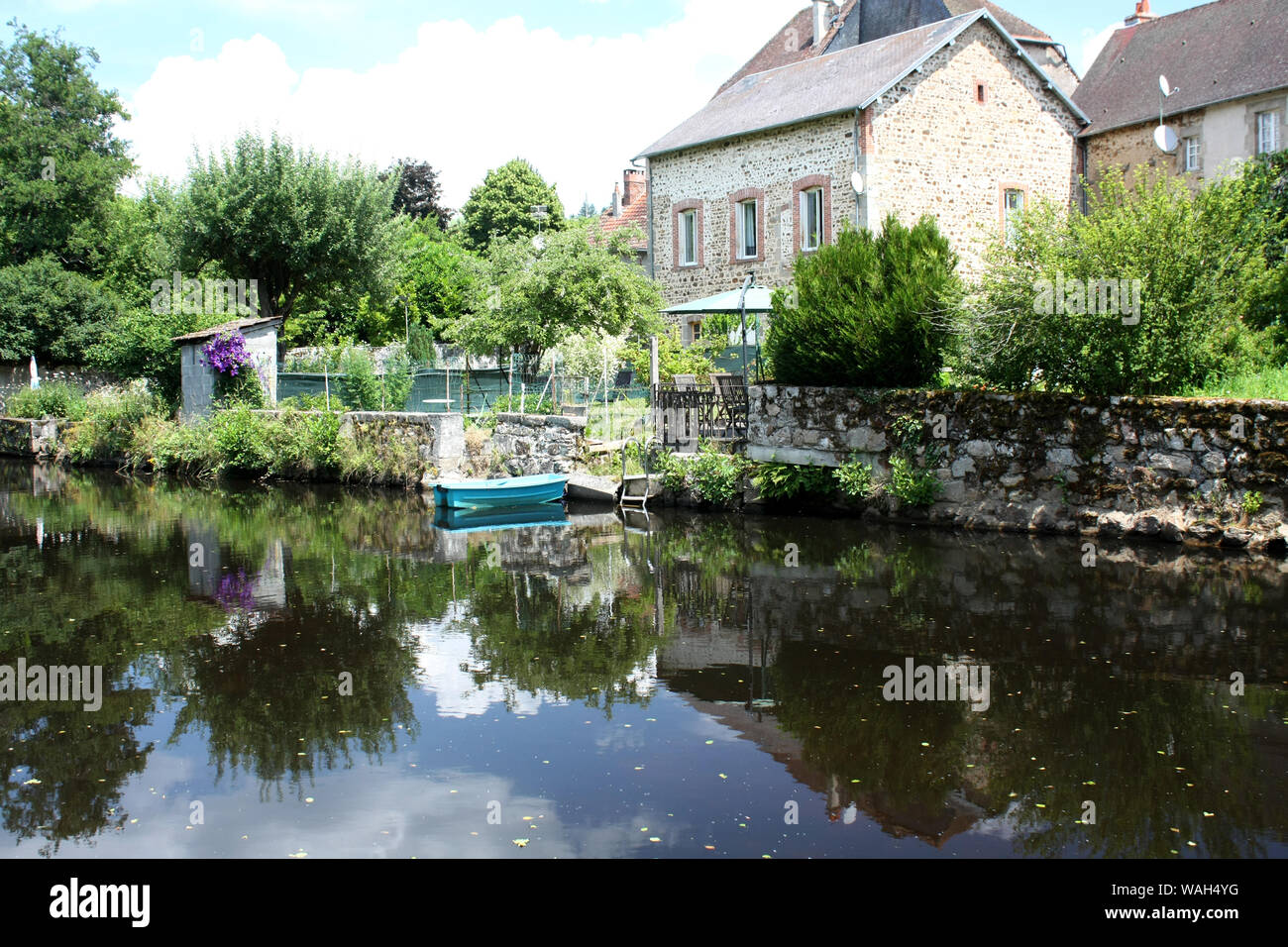 River Creuse at Felletin, France Stock Photo - Alamy