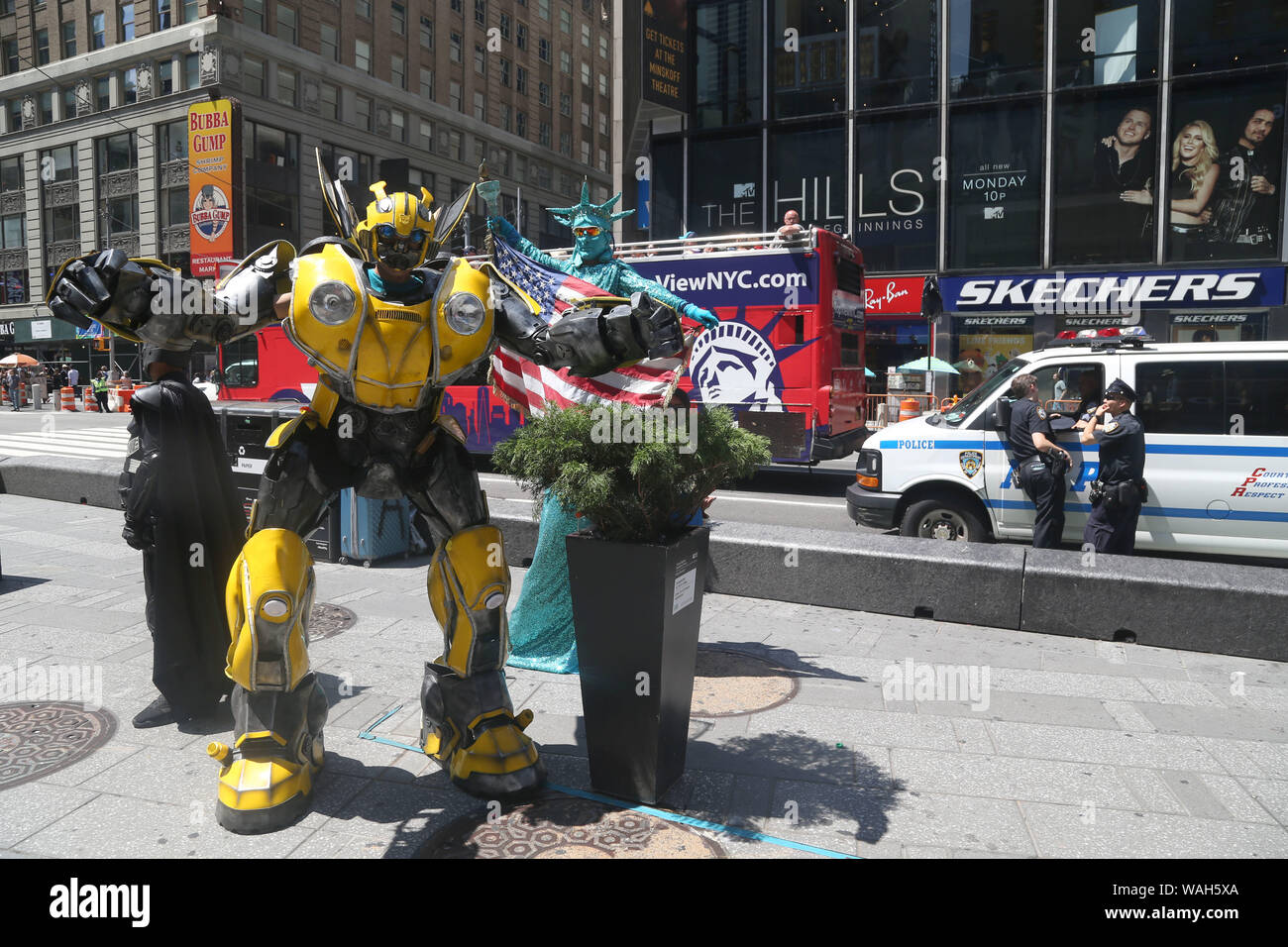 August 4, 2019: Both Superheroes and NYPD police officers in Times ...