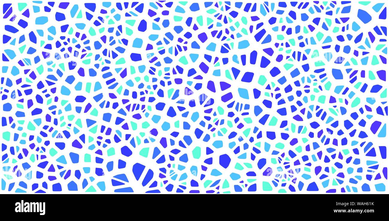 Stained glass colorful voronoi with fillet, vector abstract. Irregular ...