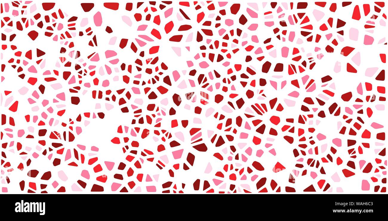 Stained glass colorful voronoi with fillet, vector abstract. Irregular ...