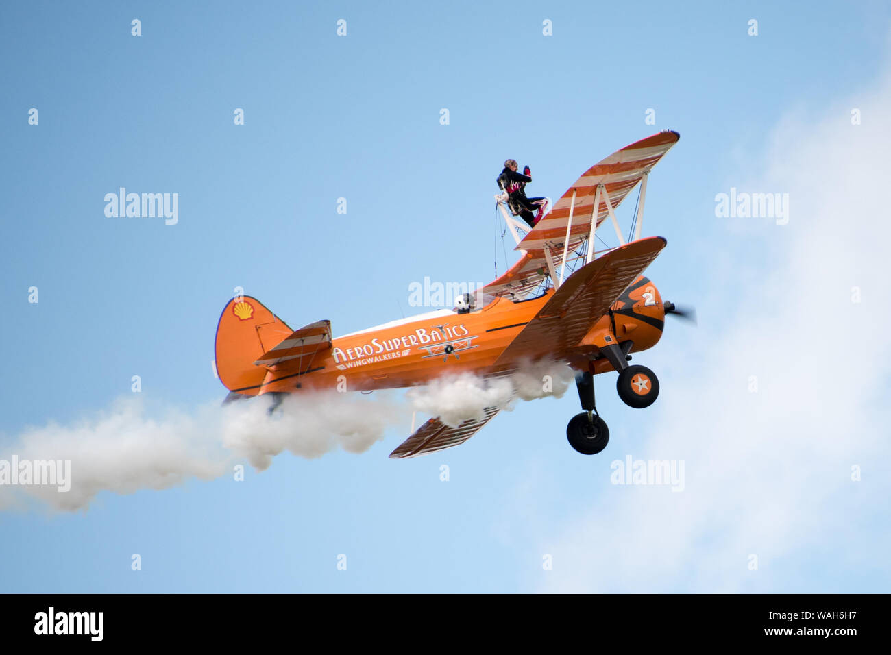 Aerobatic Formation Wing walking display by Aerosuperbatics team ...