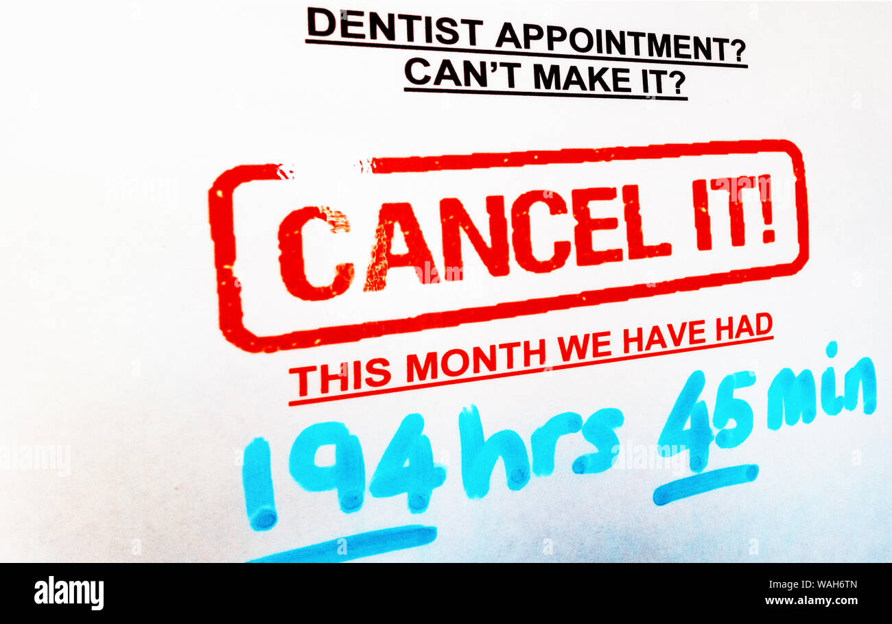 Cancelled appointments hi-res stock photography and images - Alamy