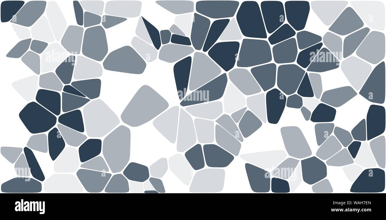 Stained glass colorful voronoi with fillet, vector abstract. Irregular ...