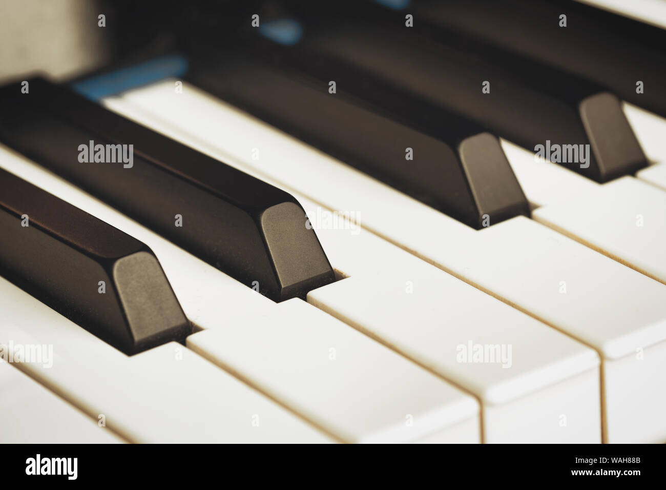 color picture of the black and white piano keys Stock Photo - Alamy