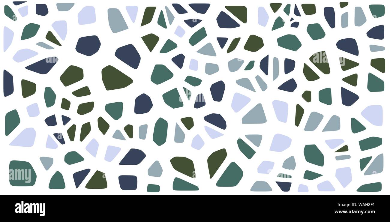 Stained glass colorful voronoi with fillet, vector abstract. Irregular ...