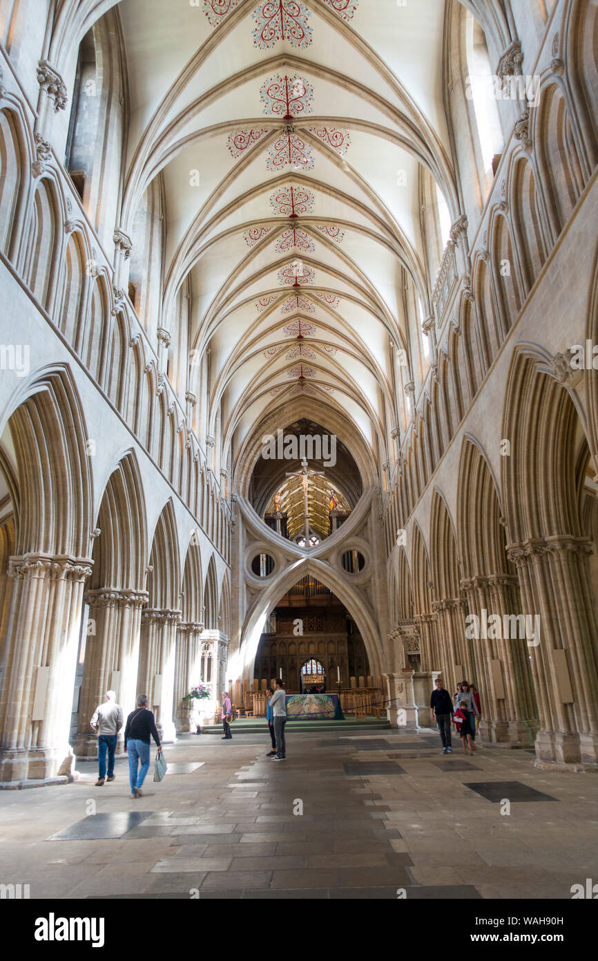 Wells Cathedral Interior,Wells, Somerset,England, UK Stock Photo - Alamy