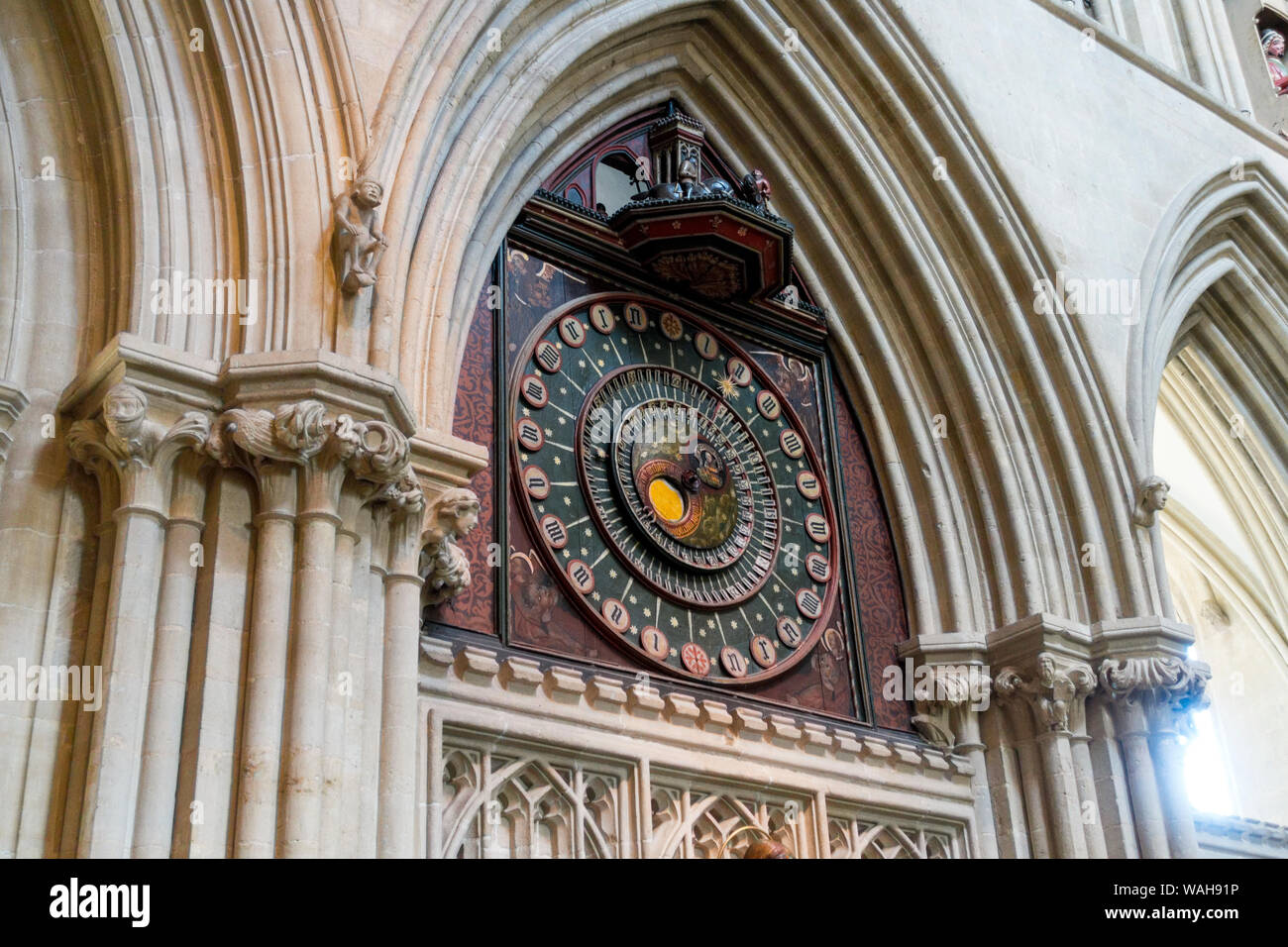 Wells cathedral clock hi-res stock photography and images - Alamy