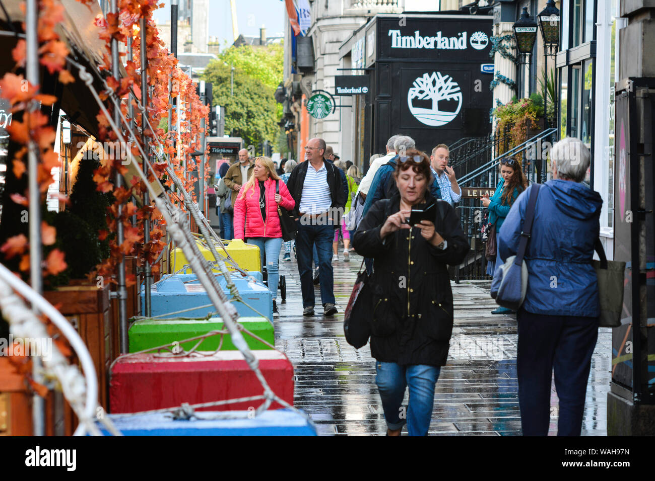 Everyday life in Edinburgh a place of interest for the visitor with ...
