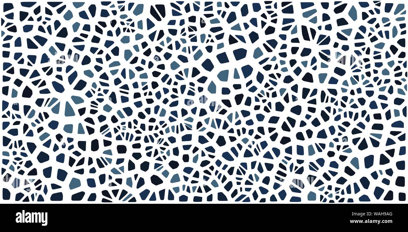 Stained glass colorful voronoi with fillet, vector abstract. Irregular ...