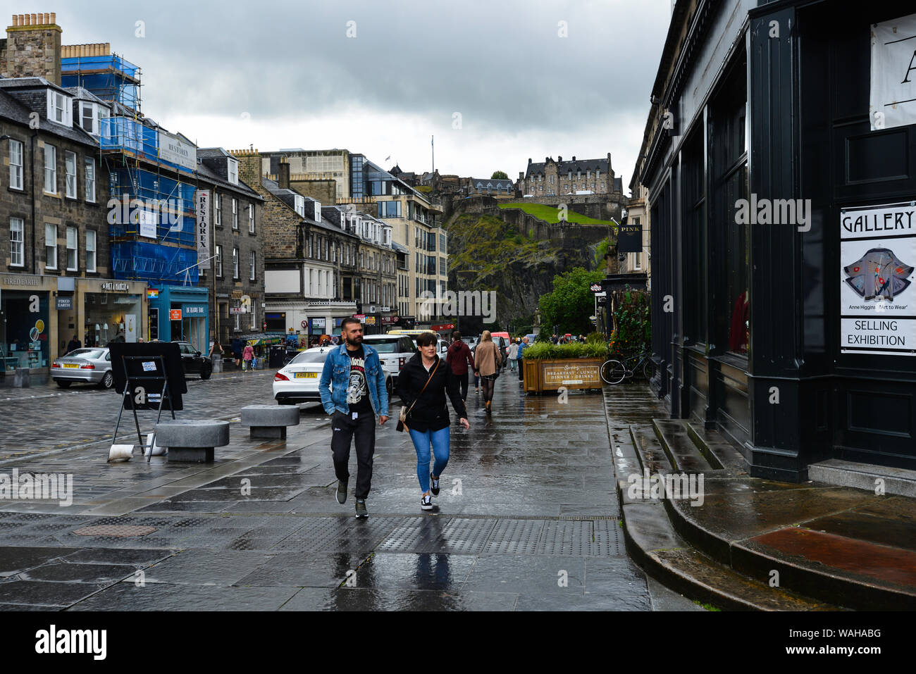 Everyday life in Edinburgh a place of interest for the visitor with ...
