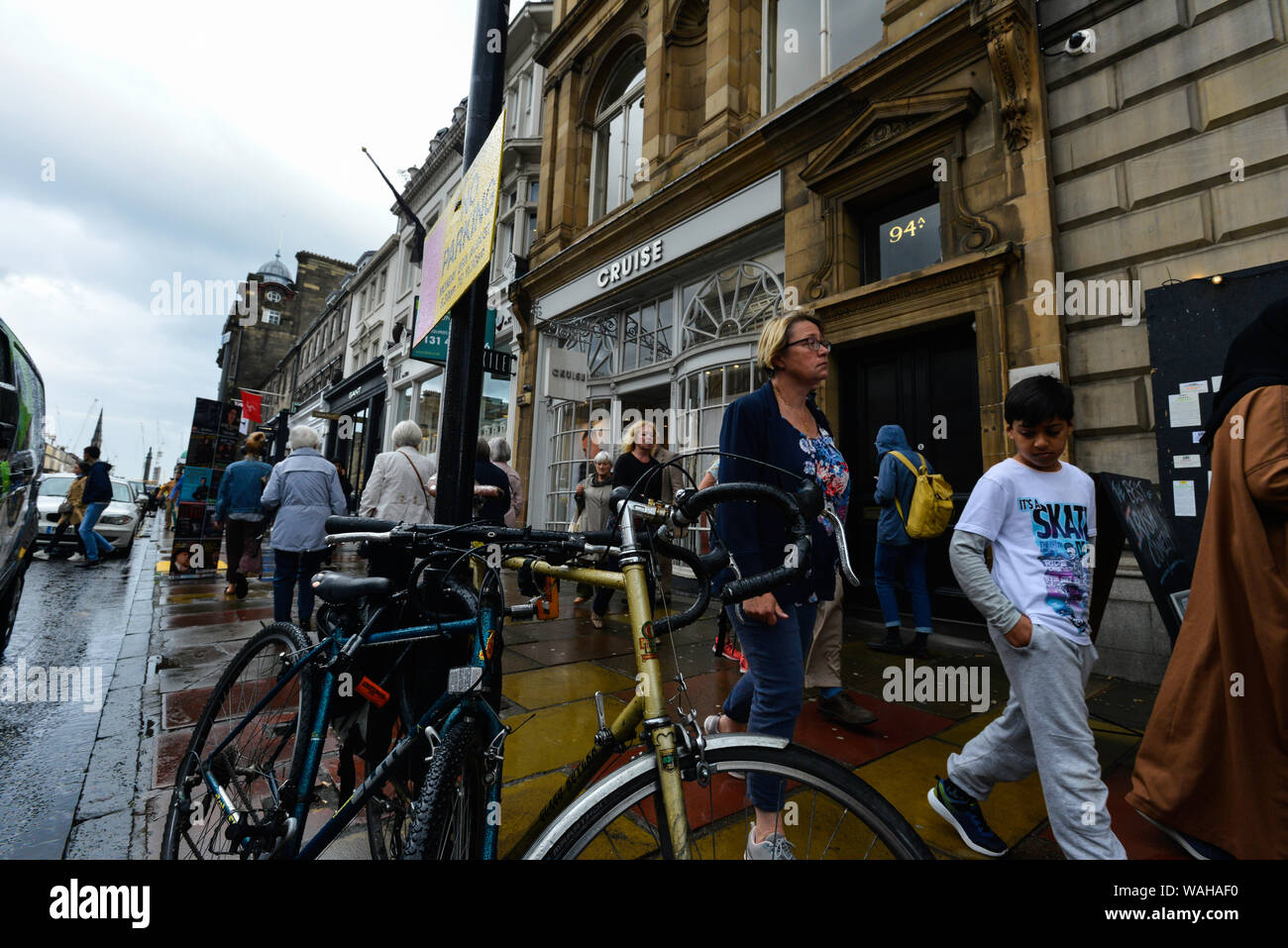 Everyday life in Edinburgh a place of interest for the visitor with ...