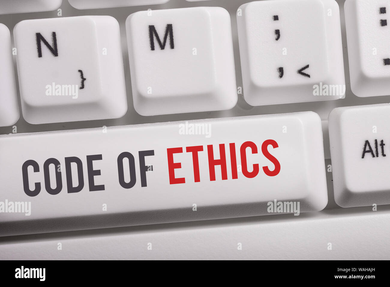 Text sign showing Code Of Ethics. Business photo text basic guide for ...