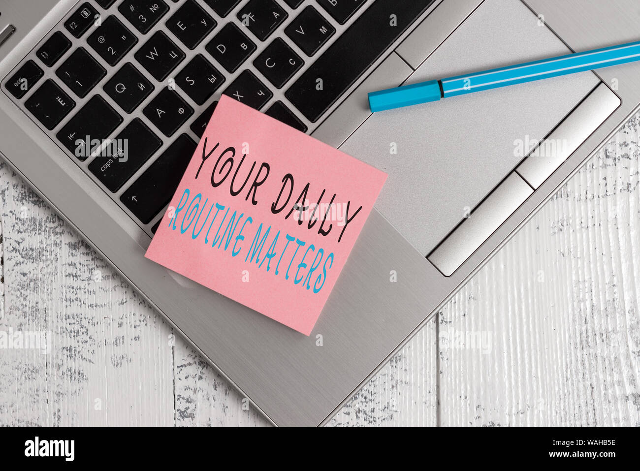 Conceptual hand writing showing Your Daily Routine Matters. Concept ...